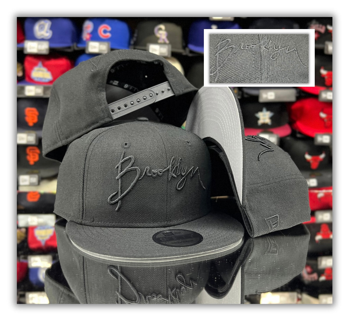 Brooklyn BK On Bk/Grey UV-Snapback – BKLYNCAP