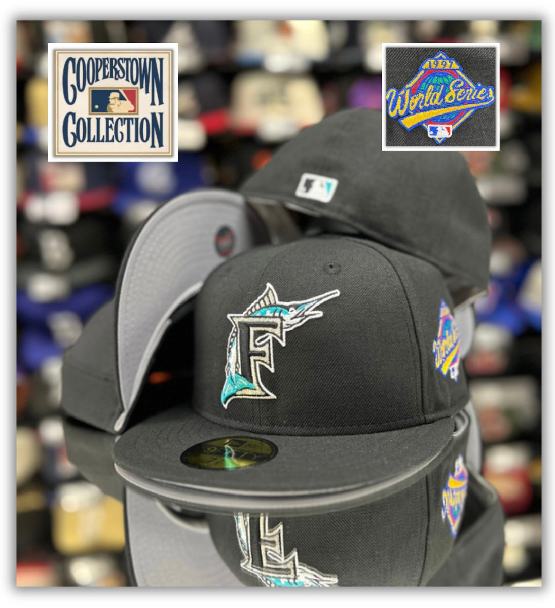 Florida Marlins MLB Cooperstown Collection 1997 WS Patch/Grey UV – BKLYNCAP