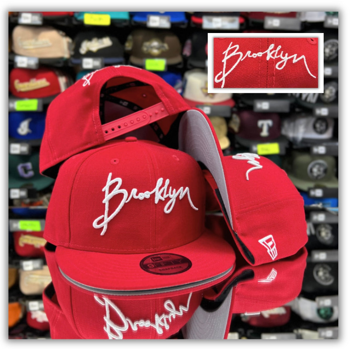 Brooklyn Red-Snapback – BKLYNCAP