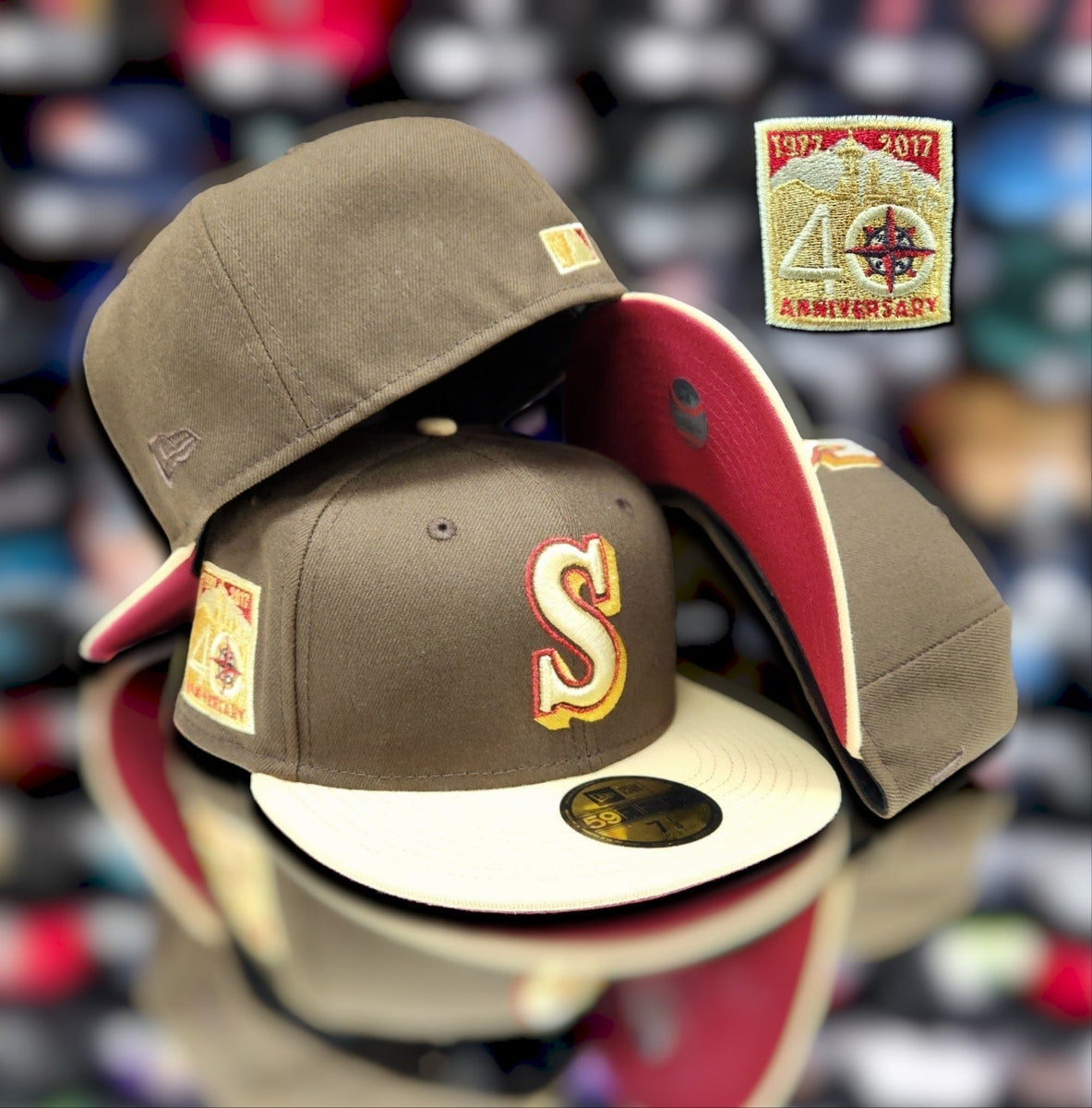 Seattle Mariners- Walnut/Vegas Gold 2T/Burgundy UV – BKLYNCAP