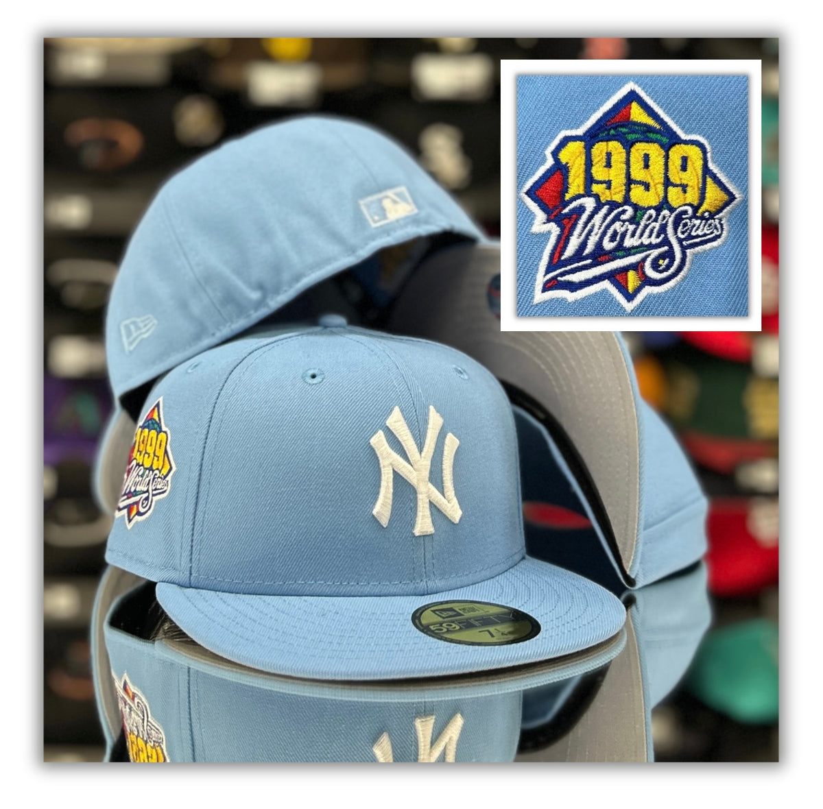New York Yankees Sky Blue- 99 Patch/Grey UV – BKLYNCAP