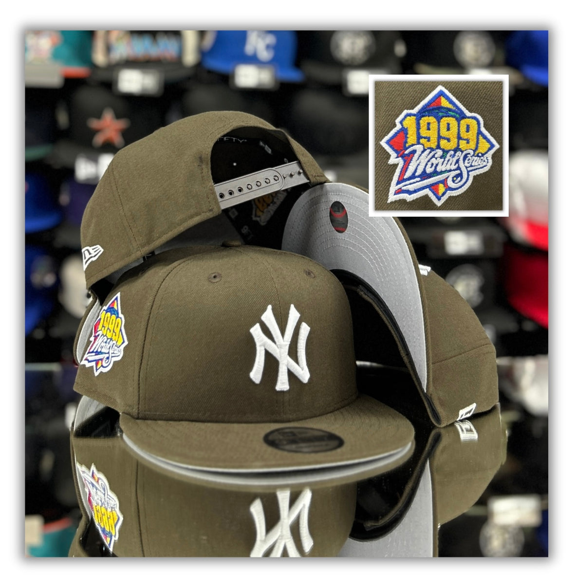 New York Yankees Walnut/99 Patch-Snapback – BKLYNCAP